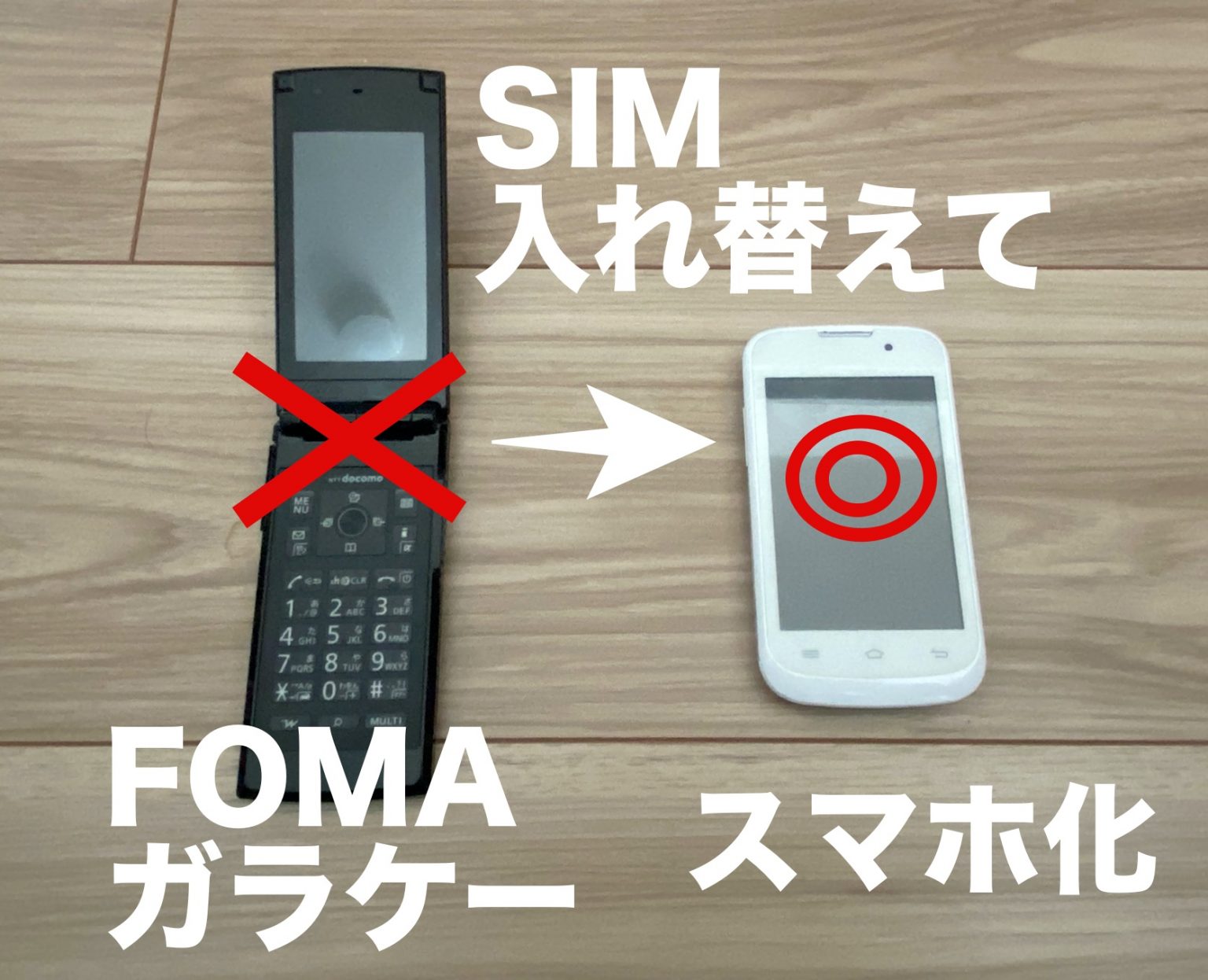 ガラケー人必見！FOMA 標準SIMを”そのまま”差し替えてスマホ化 | ムダブロ。